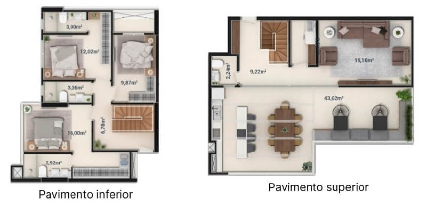 O que é apartamento duplex? Confira um exemplo de planta!